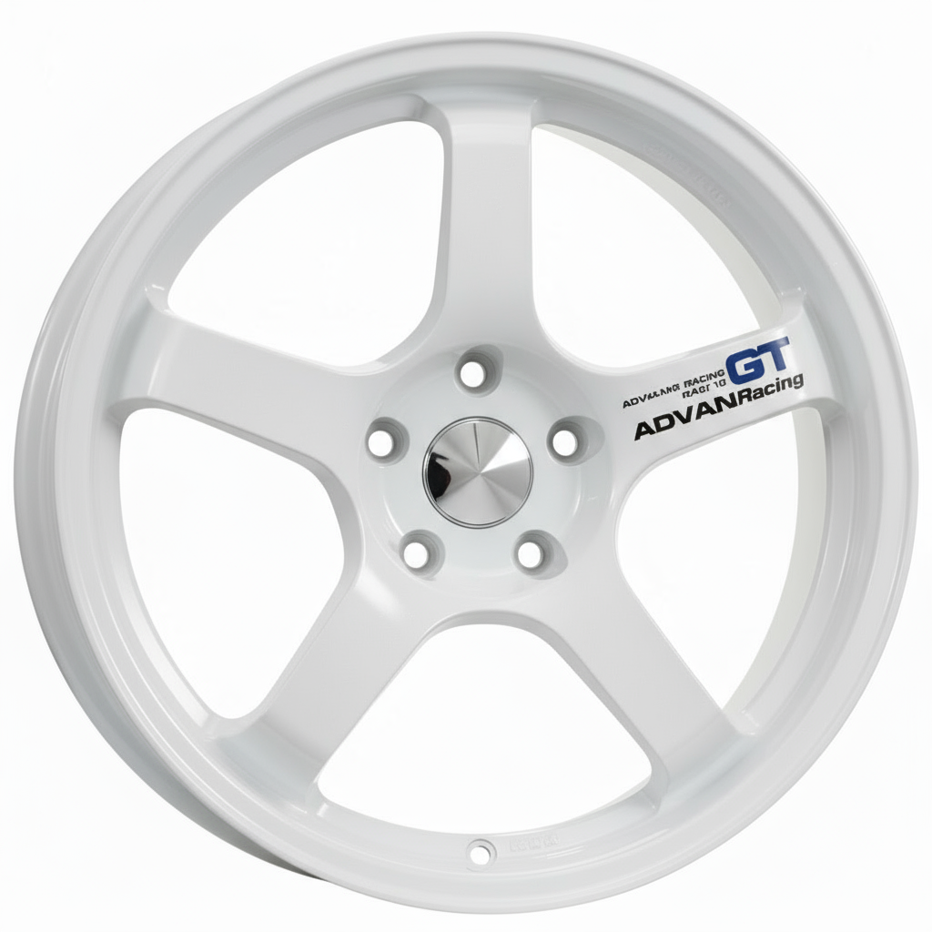 512 Advan GT styled flowform wheels - Champion White | WheelWorkCustoms